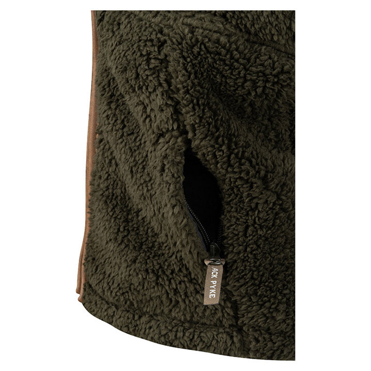 Jack Pyke Junior Sherpa Fleece Gilet - Dark Olive - John Norris