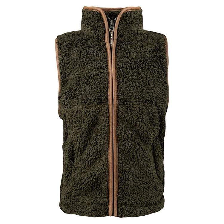 Jack Pyke Junior Sherpa Fleece Gilet - Dark Olive - John Norris