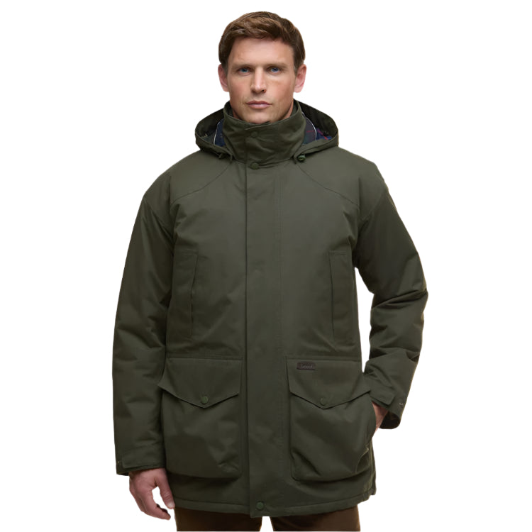 Barbour Farlam Waterproof Jacket - Olive - John Norris