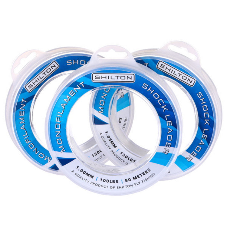 Shilton Mono Shock Leader 50m - Clear - John Norris