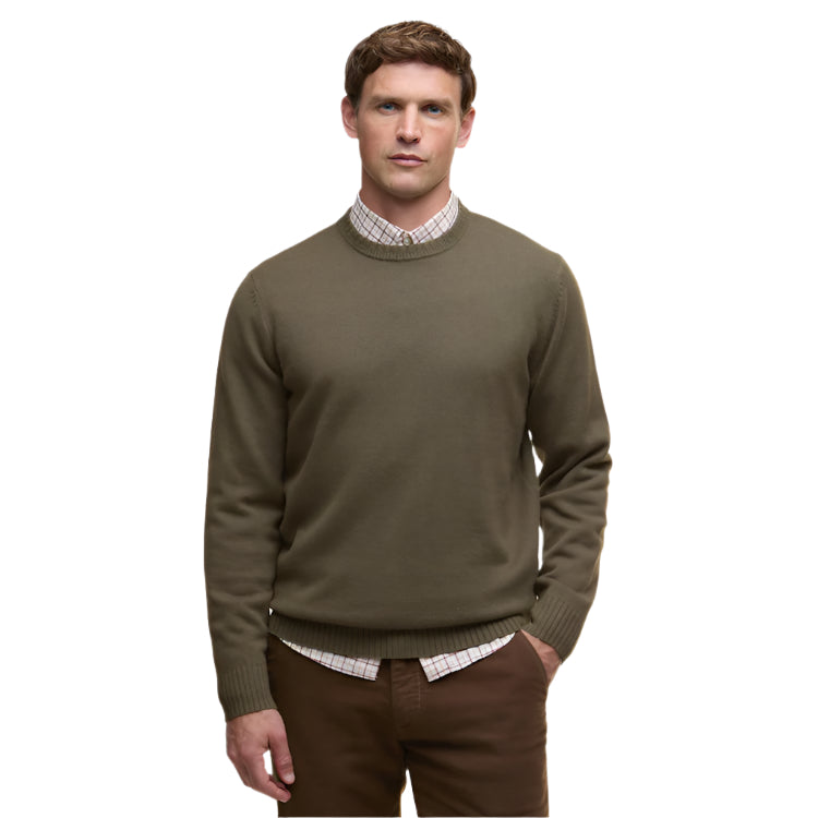 Barbour Kelson Crew Neck Sweater - Olive - John Norris